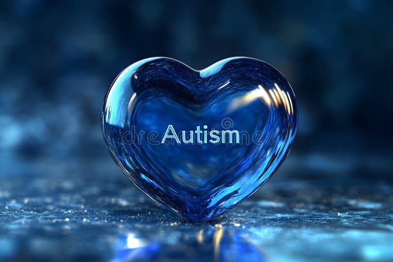 World Autism Awareness Day, Blue Heart Stock Illustration ...