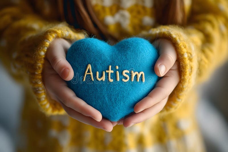 World Autism Awareness Day, Blue Heart Stock Illustration ...