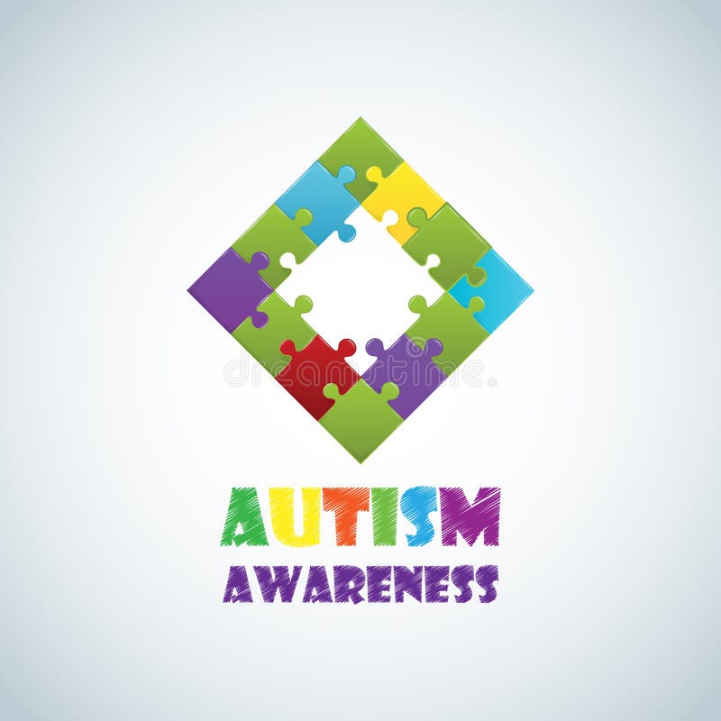 World Autism Awareness Day. Colorful Puzzle Design. Symbol Of Autism ...