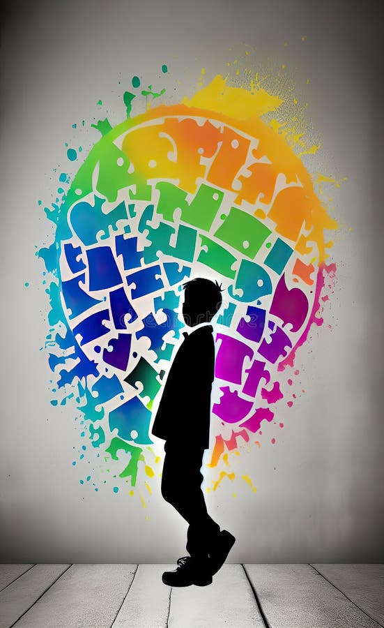 World Autism Awareness Day Concept Stock Illustration - Illustration of ...