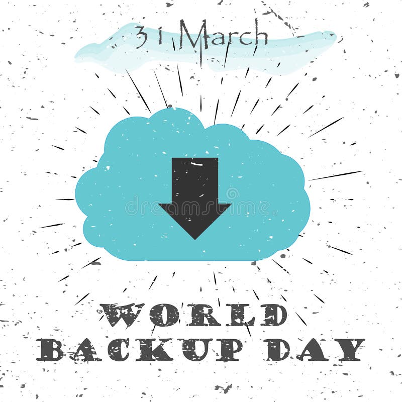 World Backup Day Greeting Emblem Stock Vector - Illustration of event ...