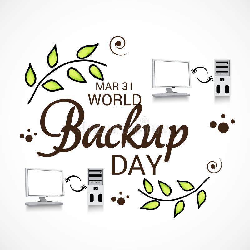 World Backup Day. stock illustration. Illustration of cloud - 112550087