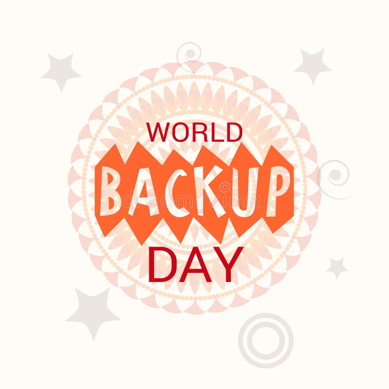 World Backup Day. stock illustration. Illustration of calendar - 112550126