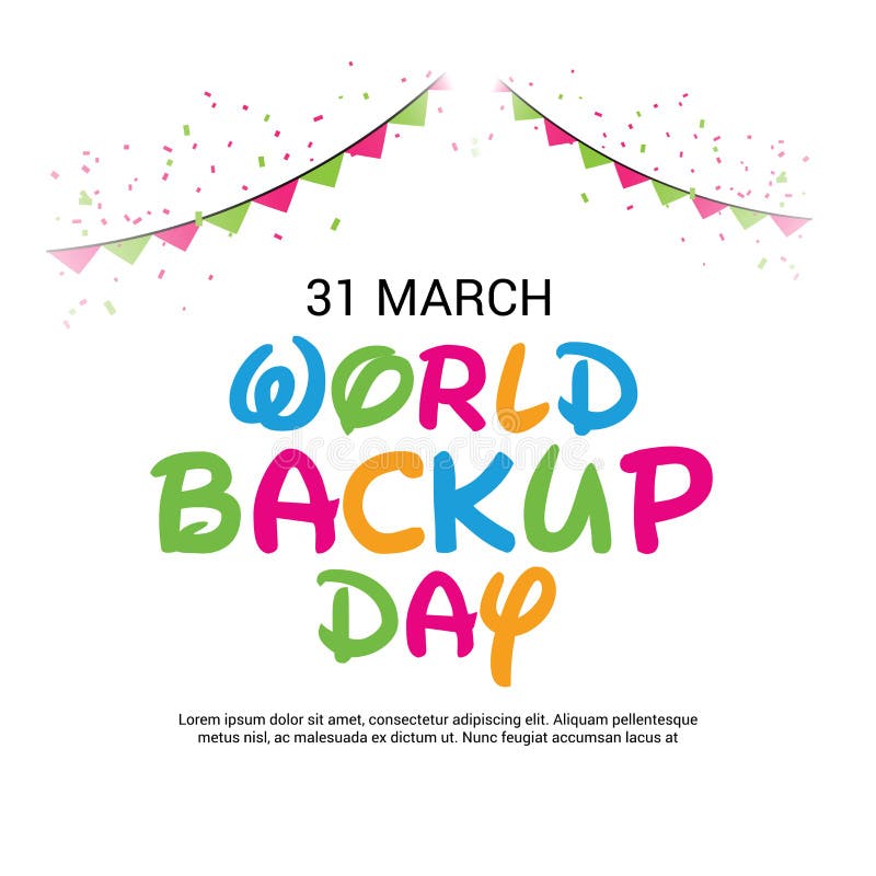 World Backup Day. stock illustration. Illustration of computer - 112550237