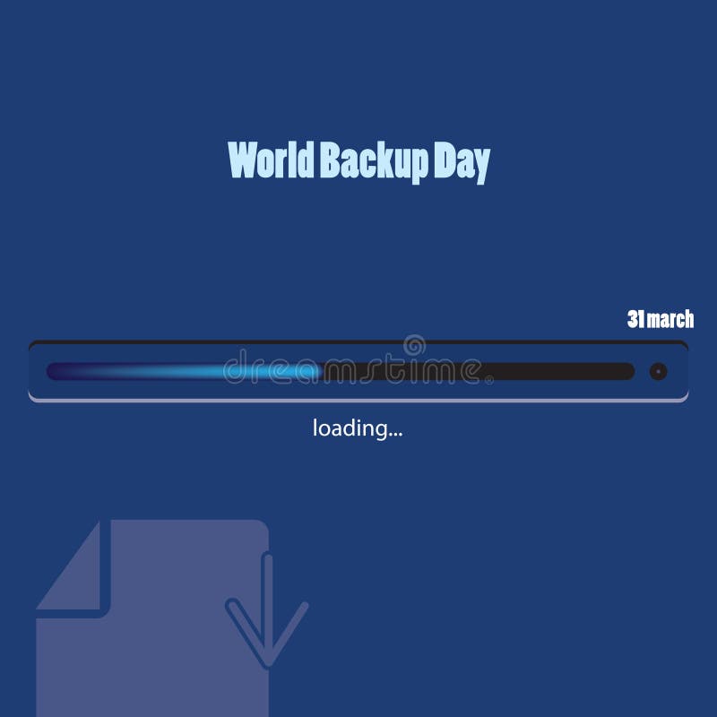 World Backup Day Greeting Emblem Stock Vector - Illustration of event ...