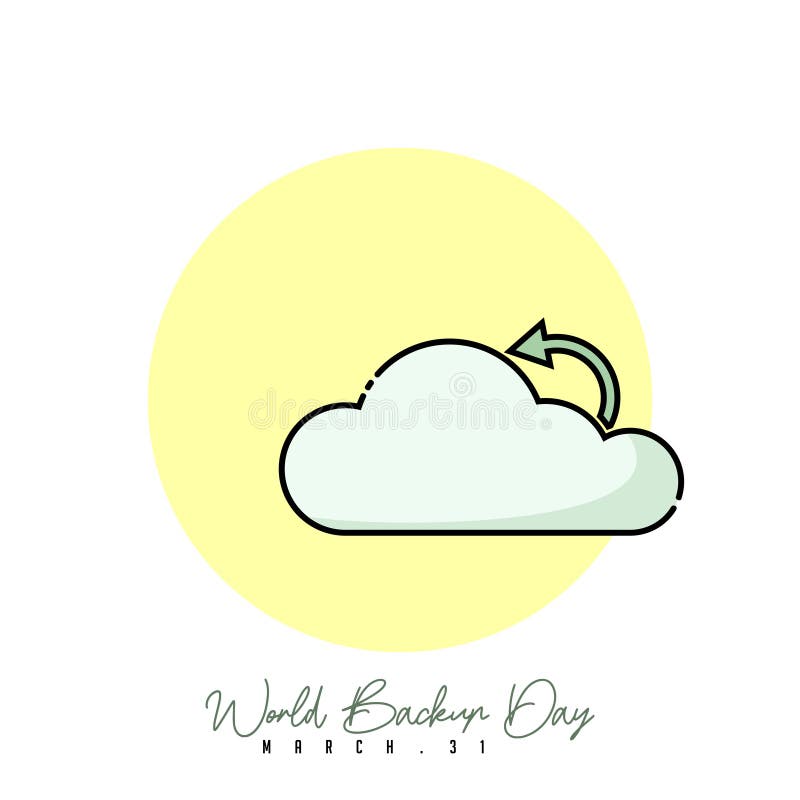 World Backup Day Greeting Emblem Stock Vector - Illustration of event ...