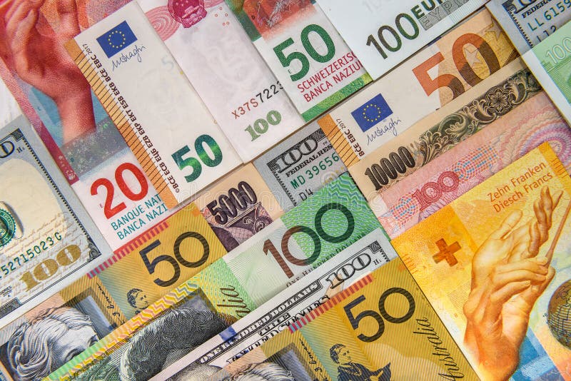 Background from Collection of All World Money Banknotes Stock Image ...