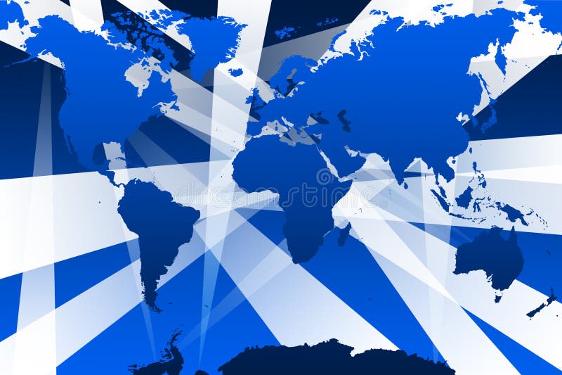 World with beams stock illustration. Illustration of connection - 1857231