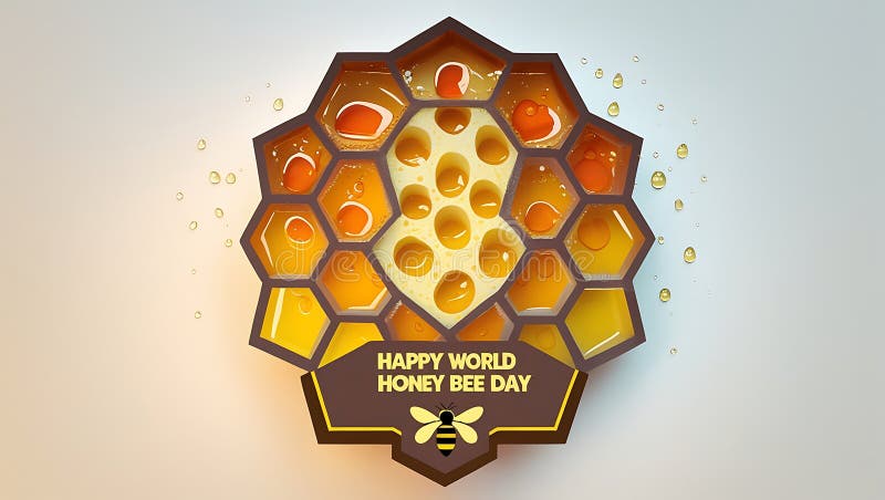 International Bee Day. World Bee Day Logo Type Stock Illustration ...