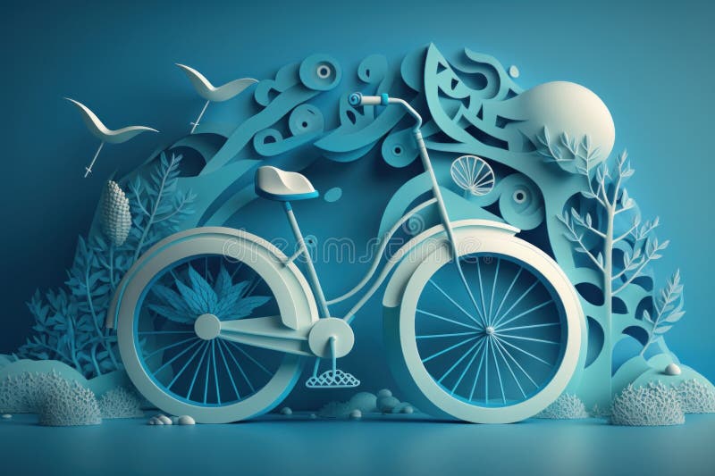 World Bicycle Day on Blue Background, Eco Friendly Bicycle Concept ...