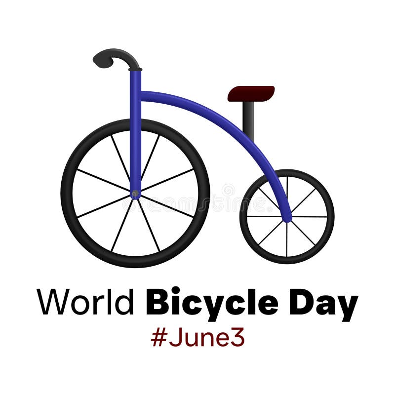 World Bicycle Day Commemorative Poster Stock Vector - Illustration of ...