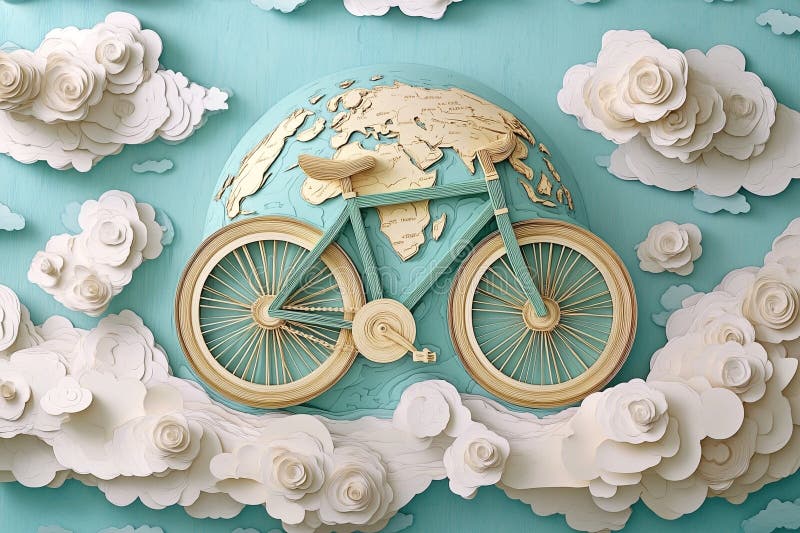 World Bicycle Day. Green Bicycle and World. Environment Preserve Stock ...