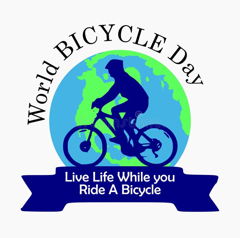 World Bicycle Day International Day 3 June. Stock Vector - Illustration ...
