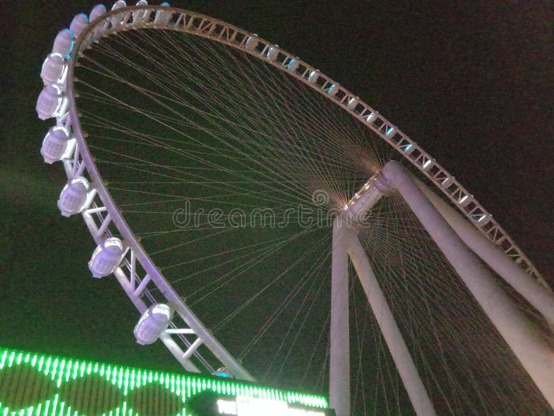 World Biggest Giant Wheel Dubai UAE Stock Photo - Image of leisure ...