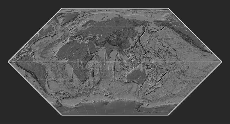 World Bilevel Map - 90 PM. Eckert I Stock Illustration - Illustration ...