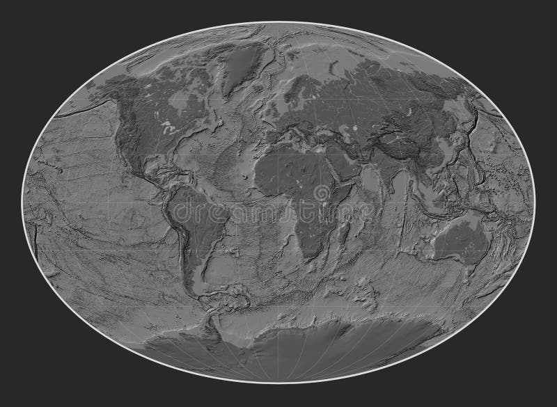 World Bilevel Map - 0 PM. Fahey Stock Illustration - Illustration of ...
