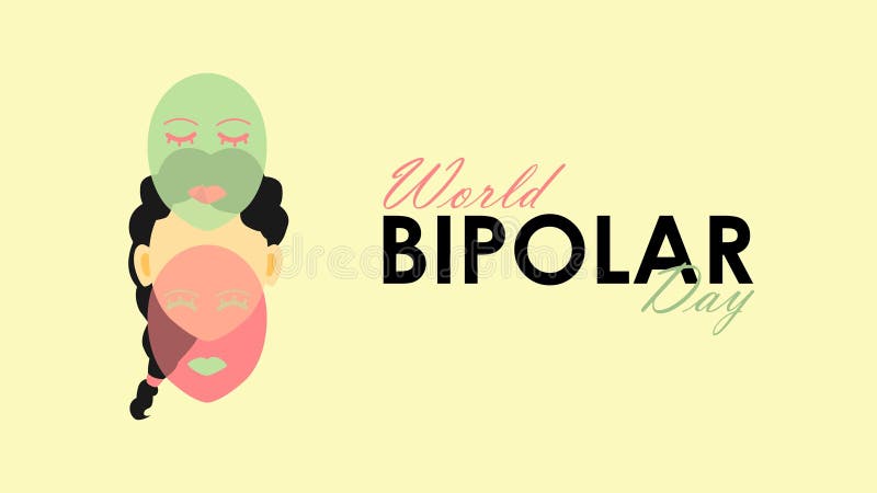 World Bipolar Disorder Day with Man Having Mania and Depression Mood ...