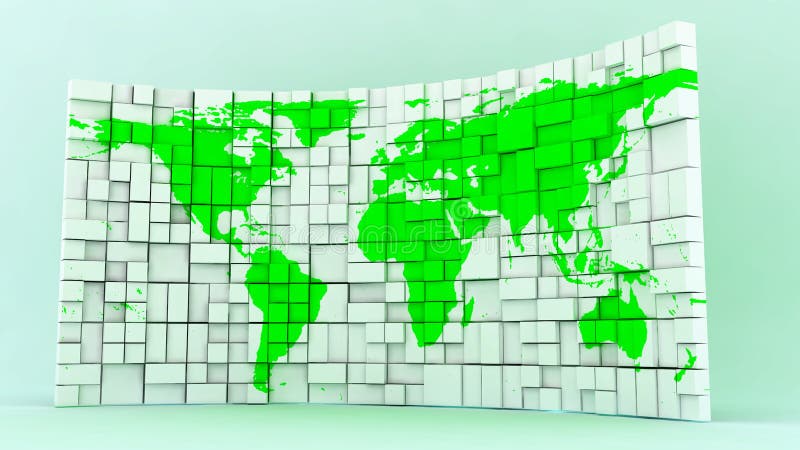 World block map panel stock illustration. Illustration of america ...