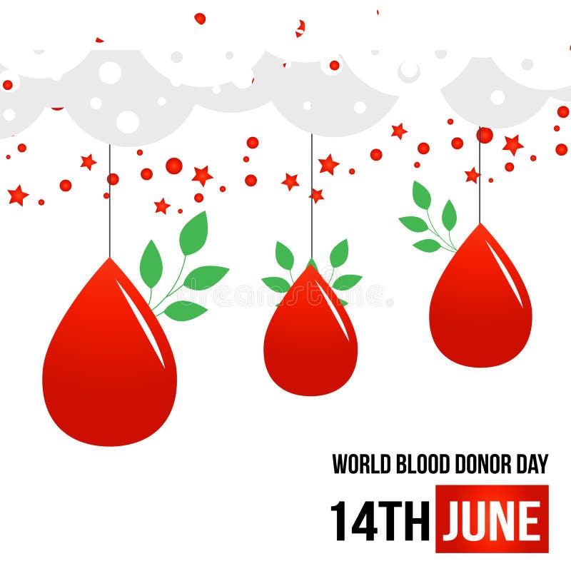 World Blood Day, Vector Cartoon Illustration Stock Vector ...