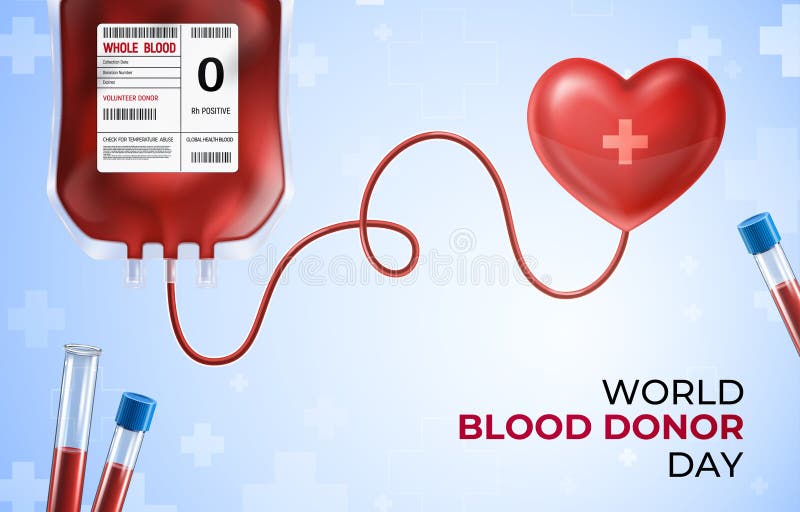 World Blood Donor Day Realistic Background Stock Vector - Illustration ...