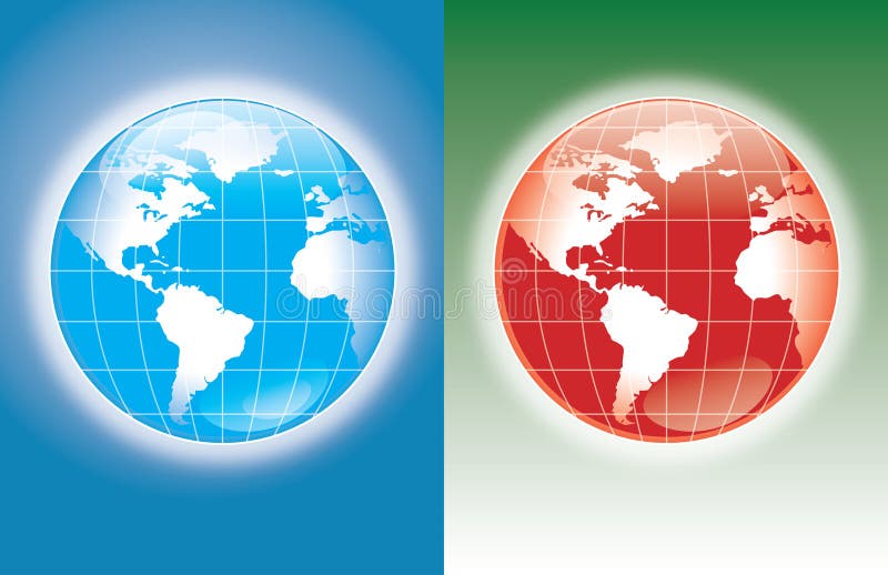 World blue and red stock vector. Illustration of graphic - 6067132