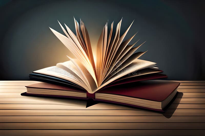 World Book and Copyright Day Abstract. Open Book Concept. Illustration ...