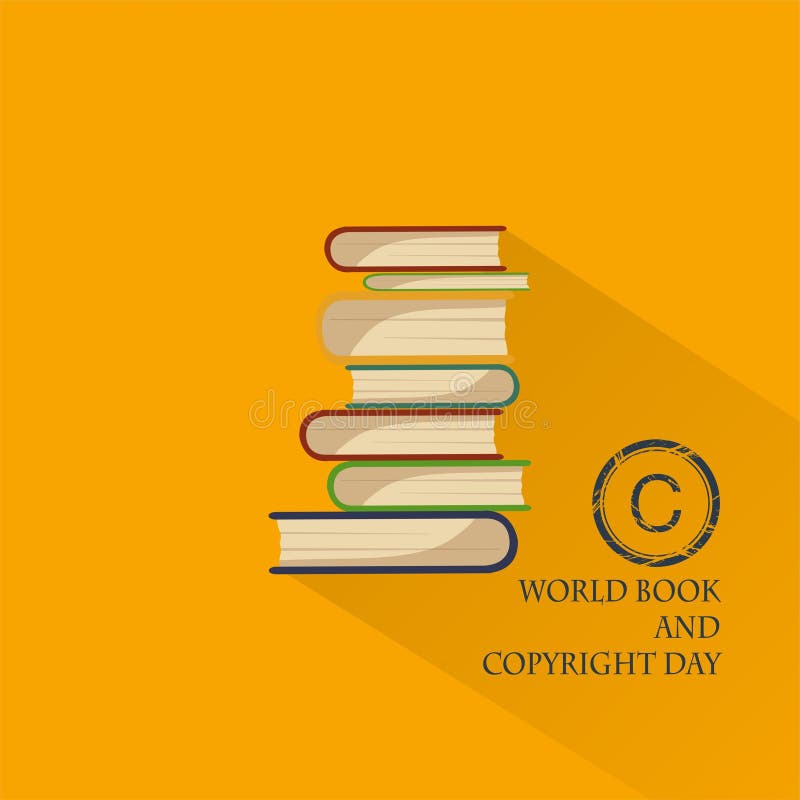 World Book and Copyright Day Stock Illustration - Illustration of ...