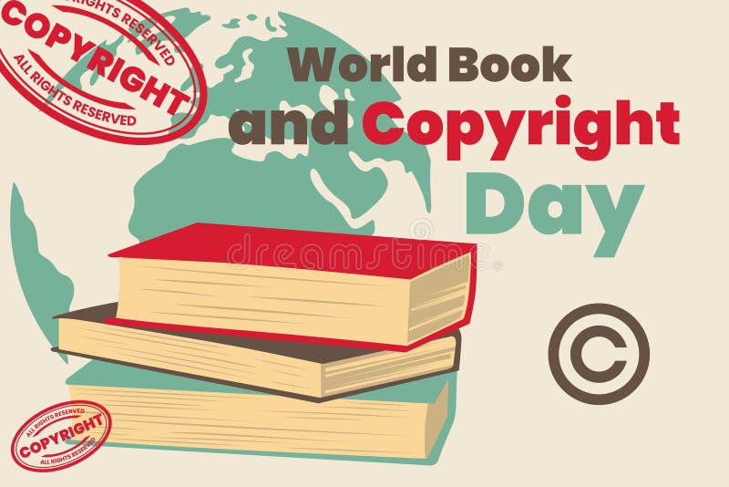 World Book and Copyright Day Poster Stock Vector - Illustration of ...