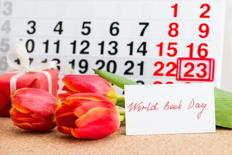 World Book Day April 23 on the Calendar Stock Photo - Image of campaign ...