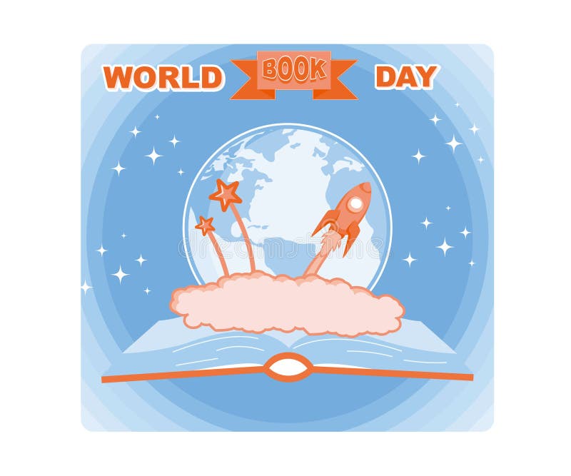 World Book Day Poster World Globe and Book.World Book Day. Education ...