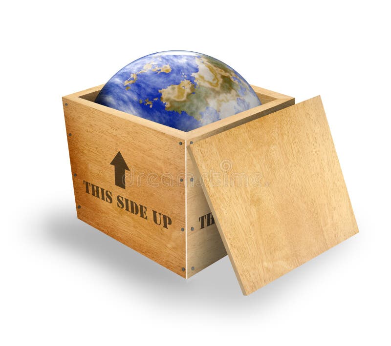 World in the box stock illustration. Illustration of plank - 8181234