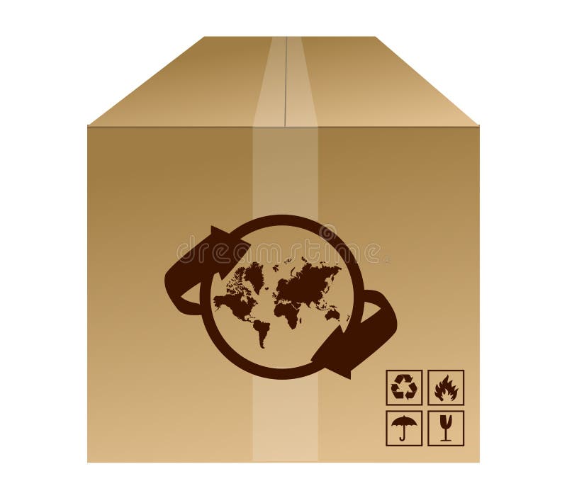 World box shipment concept stock illustration. Illustration of delivery ...