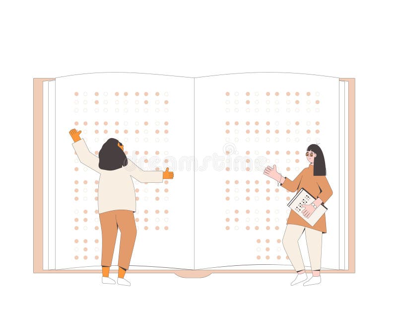 World Braille Day on 4th of January Stock Vector - Illustration of girl ...