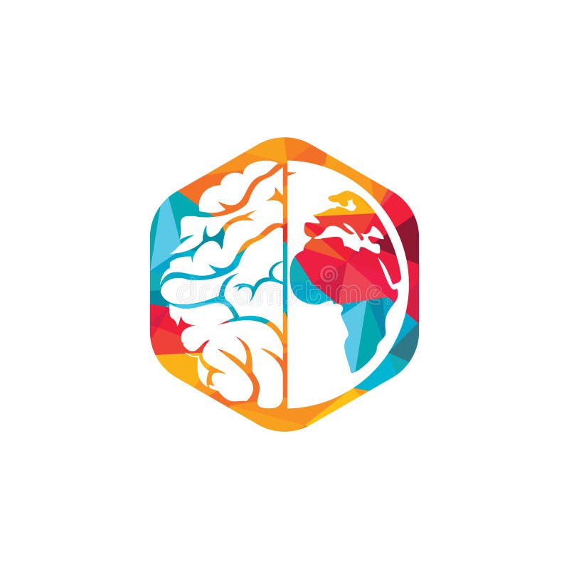 World Brain Vector Logo Template. Stock Vector - Illustration of chip ...
