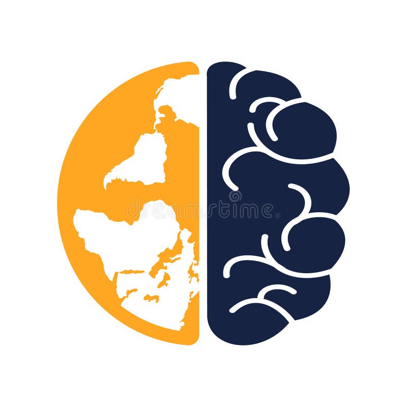World Brain Vector Logo Template. Stock Vector - Illustration of ...