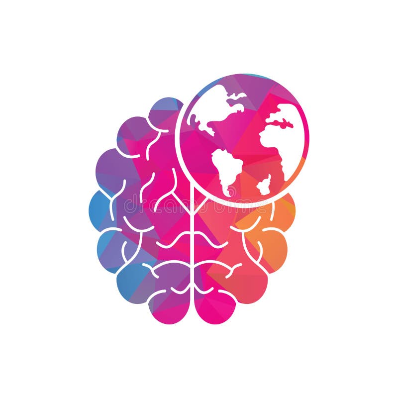 World Brain Vector Logo Template. Stock Vector - Illustration of ...