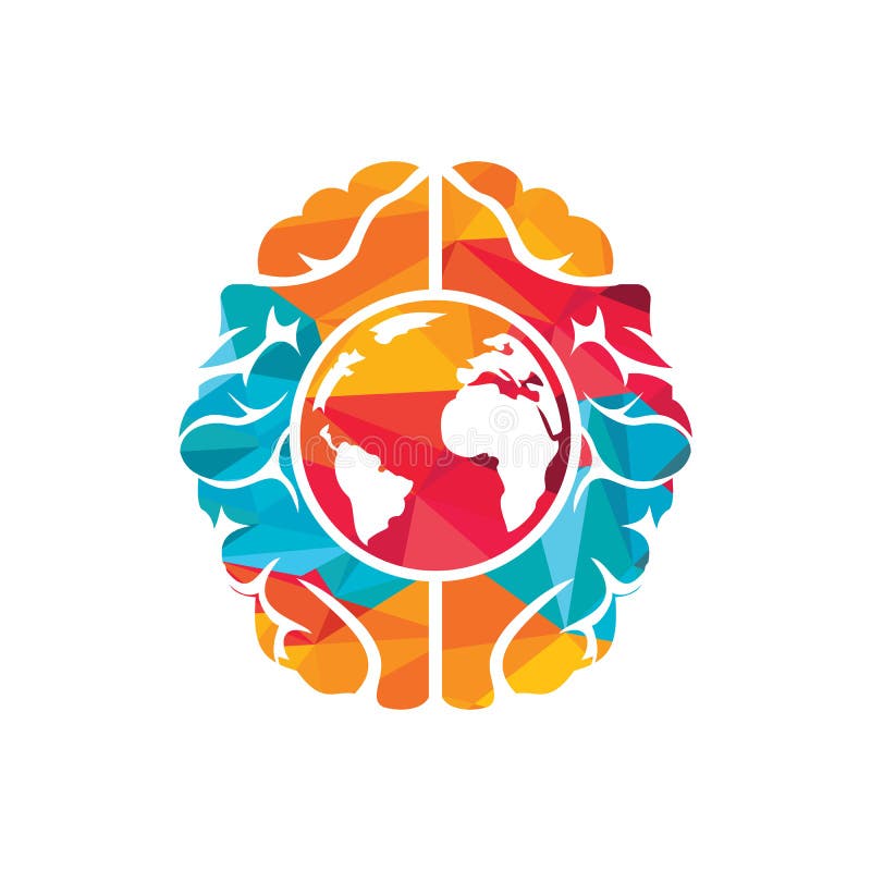 World Brain Vector Logo Template. Smart World Logo Symbol Design. Stock ...