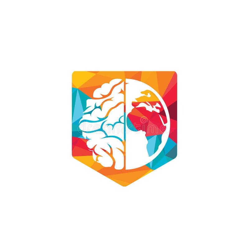 World Brain Vector Logo Template. Stock Vector - Illustration of chip ...