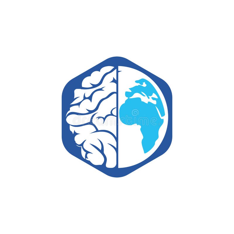 World Brain Vector Logo Template. Stock Vector - Illustration of brain ...