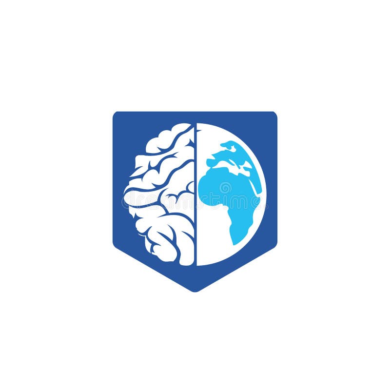 World Brain Vector Logo Template. Stock Vector - Illustration of chip ...