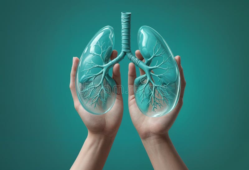 World Bronchiectasis Day Concept Hands Holding a Pair of Transparent ...