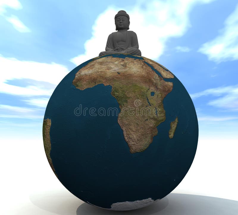 World Budda stock illustration. Illustration of blue - 25119444