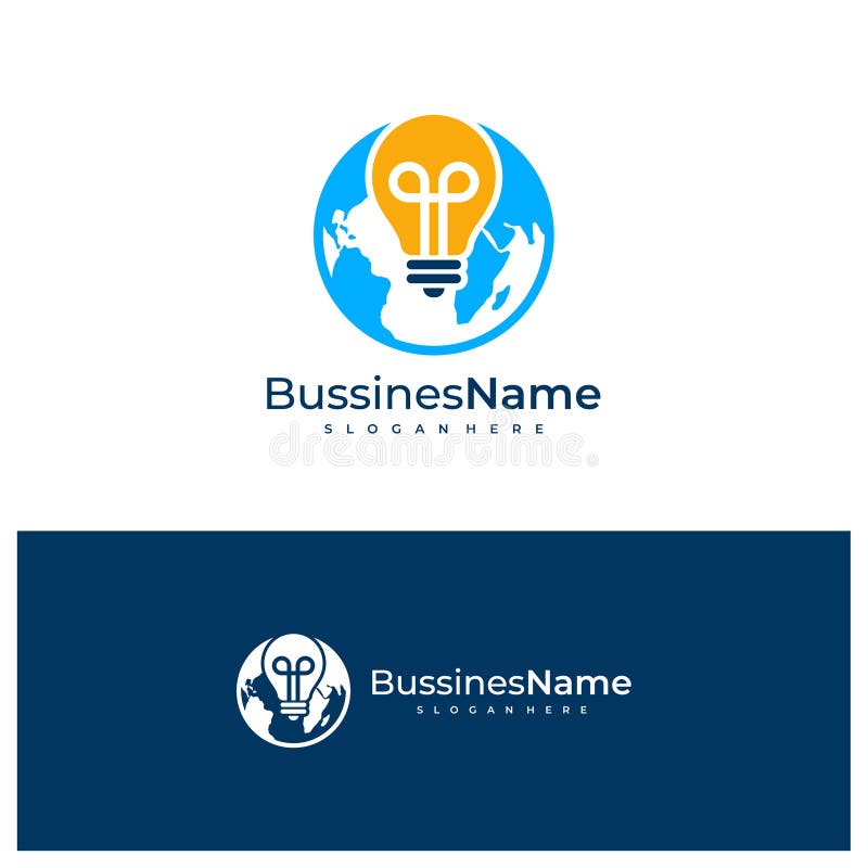 World Bulb Logo Vector Template. Creative Bulb Logo Design Concepts ...