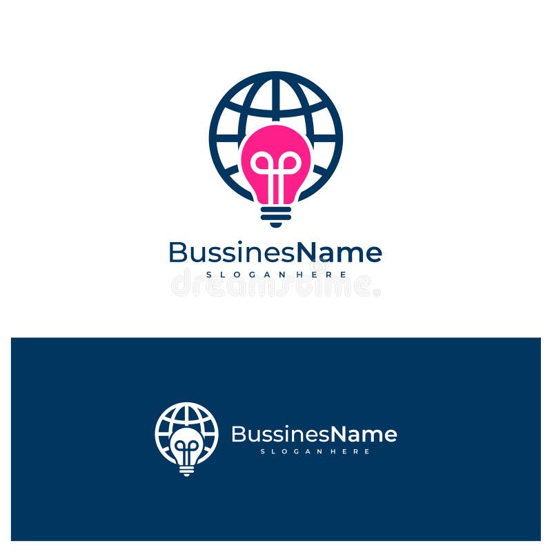 World Bulb Logo Vector Template. Creative Bulb Logo Design Concepts ...