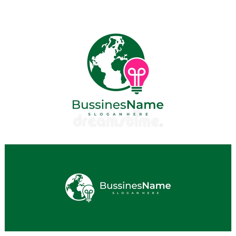 World Bulb Logo Vector Template. Creative Bulb Logo Design Concepts ...