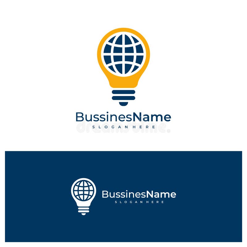 World Bulb Logo Vector Template. Creative Bulb Logo Design Concepts ...