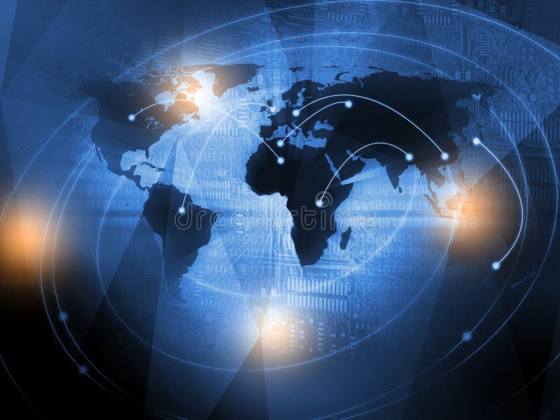 World Business Background Concept in Blue Stock Image - Image of ...