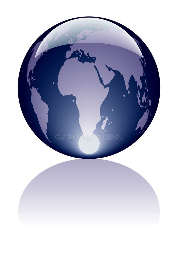 World button blue stock illustration. Illustration of reflection - 5835041