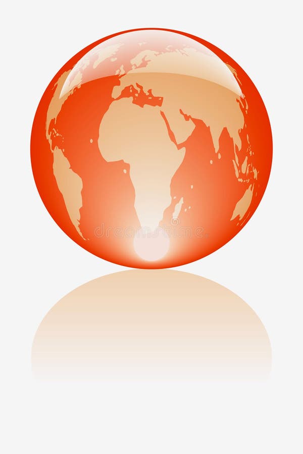 World button orange stock illustration. Illustration of glass - 5835050