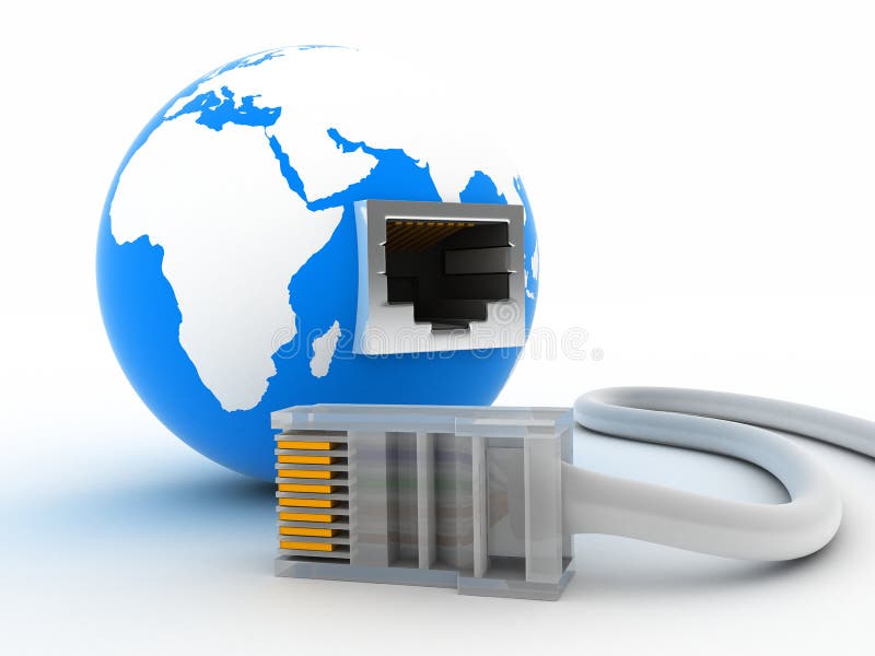 World and cable stock illustration. Illustration of cyberspace - 13643540